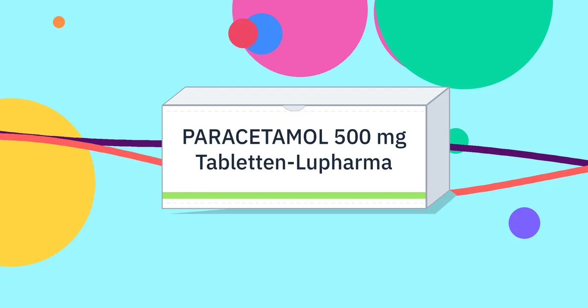 Symbolbild: Packung mit der Aufschrift PARACETAMOL 500 mg Tabletten-Lupharma (PZN 18470887) – Verfügbarkeit und Bezug in Apotheken in Frankfurt am Main