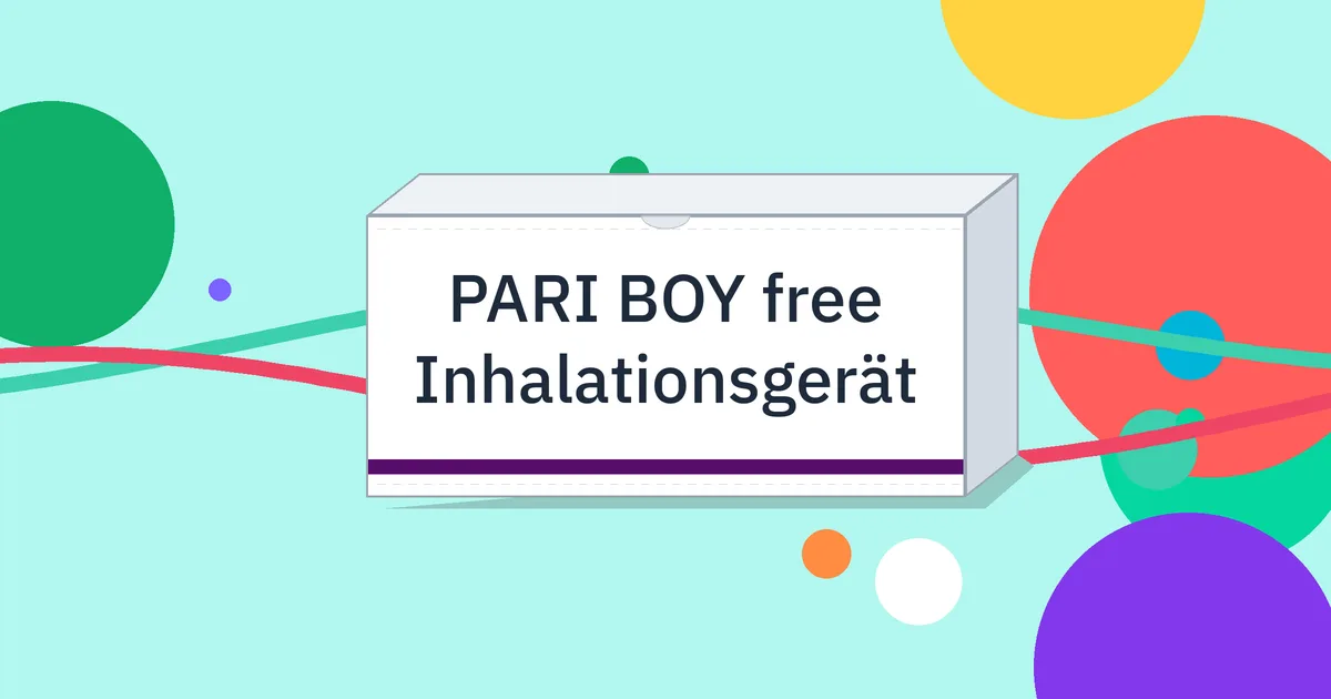 Symbolbild: Packung mit der Aufschrift PARI BOY free Inhalationsgerät (PZN 14047258) – Verfügbarkeit und Bezug in Apotheken in Frankfurt am Main