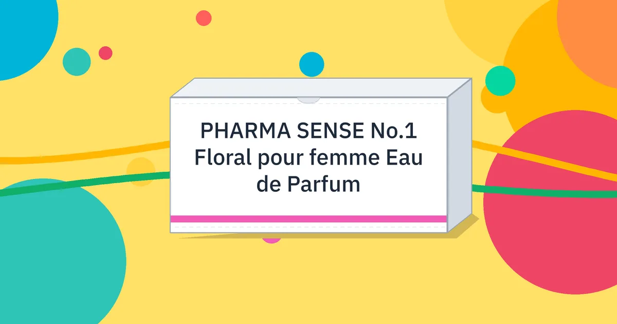 Symbolbild: Packung mit der Aufschrift PHARMA SENSE No.1 Floral pour femme Eau de Parfum (PZN 20126967) – Verfügbarkeit und Bezug in Apotheken in Frankfurt am Main