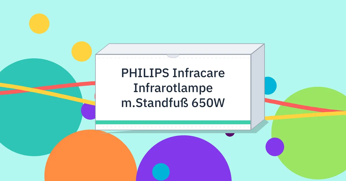 Symbolbild: Packung mit der Aufschrift PHILIPS Infracare Infrarotlampe m.Standfuß 650W (PZN 08760437) – Verfügbarkeit und Bezug in Apotheken in Frankfurt am Main