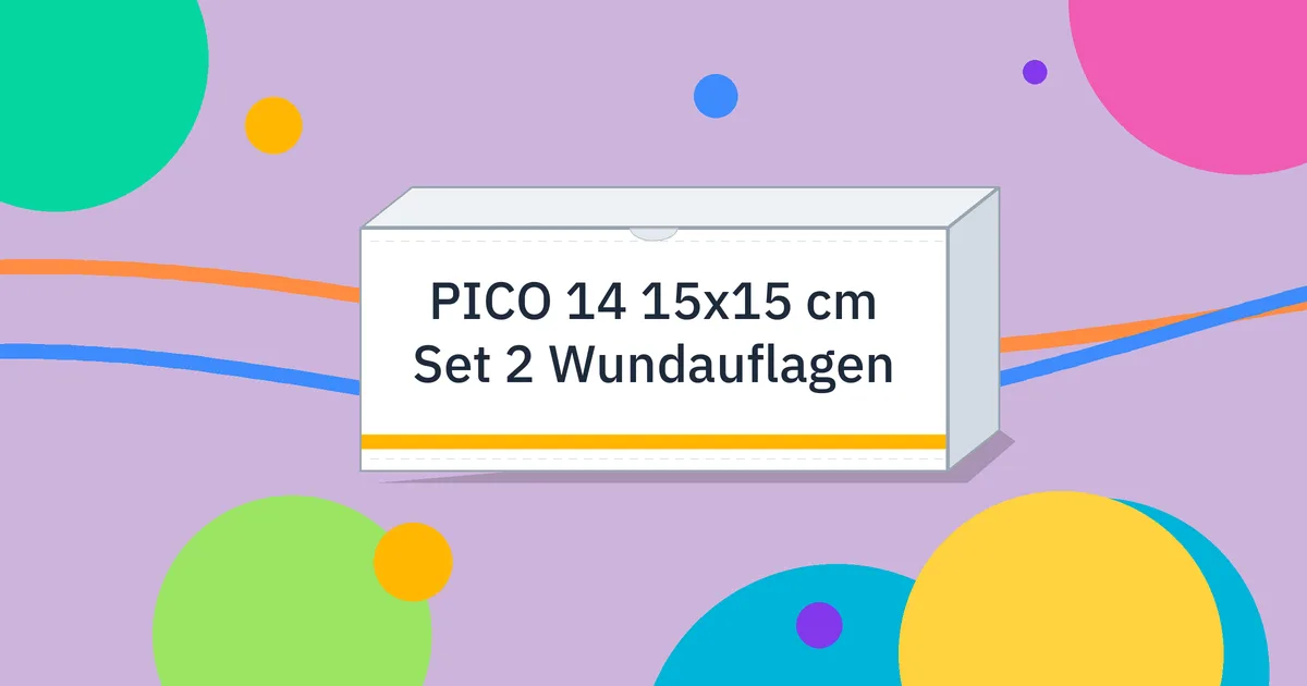 Symbolbild: Packung mit der Aufschrift PICO 14 15x15 cm Set 2 Wundauflagen (PZN 15261551) – Verfügbarkeit und Bezug in Apotheken in Frankfurt am Main