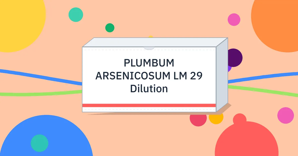 Symbolbild: Packung mit der Aufschrift PLUMBUM ARSENICOSUM LM 29 Dilution (PZN 13039506) – Verfügbarkeit und Bezug in Apotheken in Frankfurt am Main