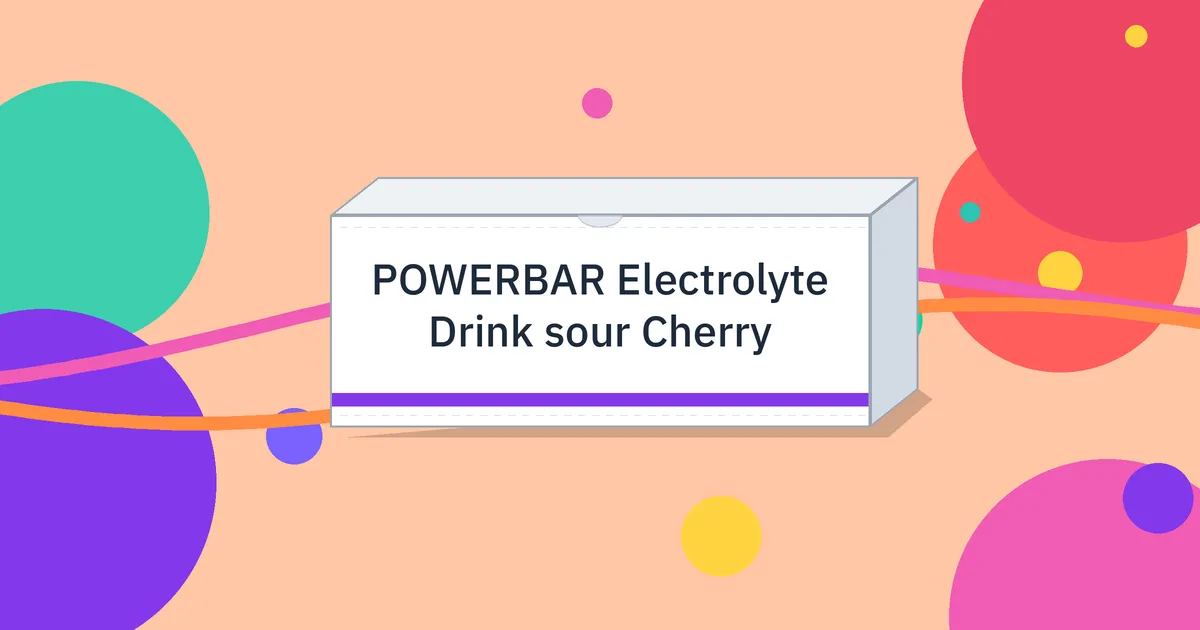 Symbolbild: Packung mit der Aufschrift POWERBAR Electrolyte Drink sour Cherry (PZN 18821140) – Verfügbarkeit und Bezug in Apotheken in Frankfurt am Main