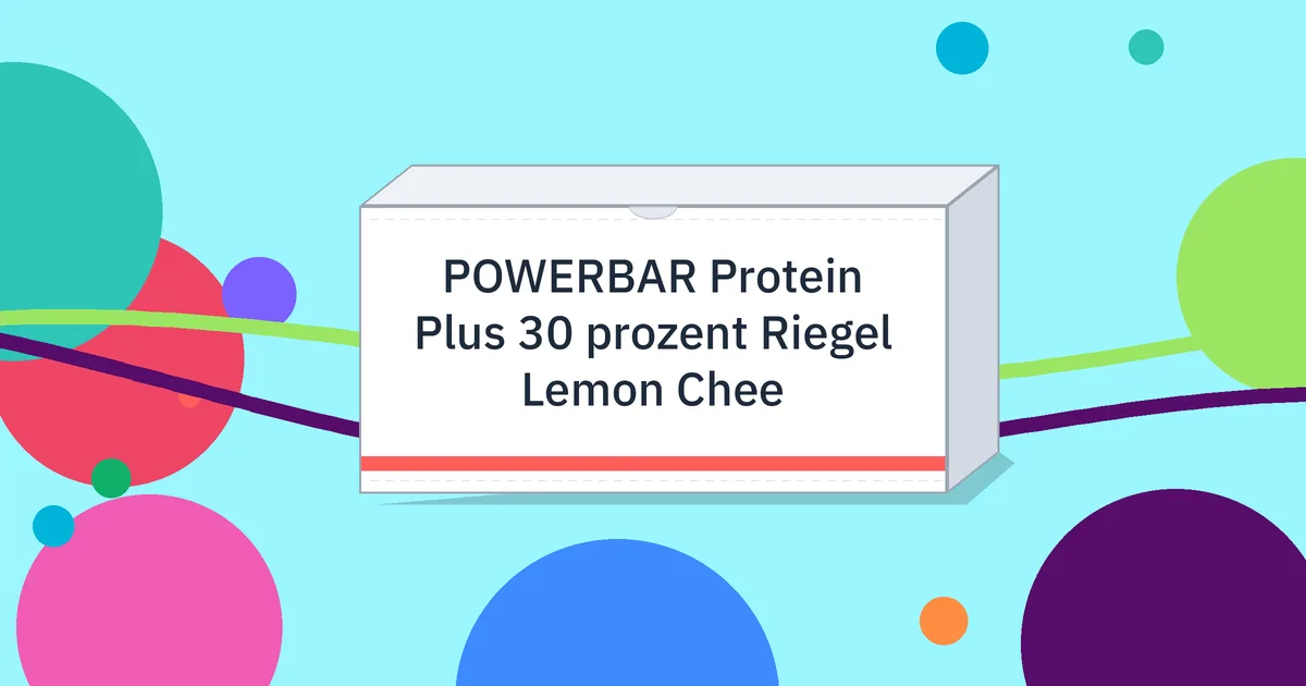 Symbolbild: Packung mit der Aufschrift POWERBAR Protein Plus 30 prozent Riegel Lemon Chee (PZN 12356742) – Verfügbarkeit und Bezug in Apotheken in Frankfurt am Main