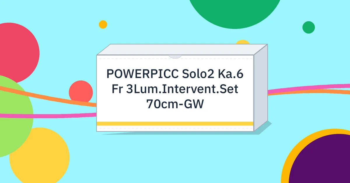 Symbolbild: Packung mit der Aufschrift POWERPICC Solo2 Ka.6 Fr 3Lum.Intervent.Set 70cm-GW (PZN 12398605) – Verfügbarkeit und Bezug in Apotheken in Frankfurt am Main