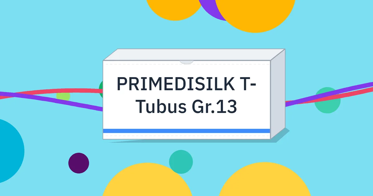 Symbolbild: Packung mit der Aufschrift PRIMEDISILK T-Tubus Gr.13 (PZN 10838804) – Verfügbarkeit und Bezug in Apotheken in Frankfurt am Main