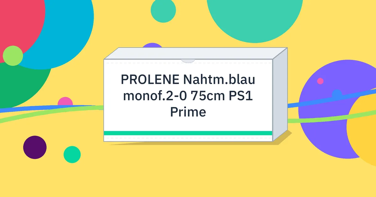 Symbolbild: Packung mit der Aufschrift PROLENE Nahtm.blau monof.2-0 75cm PS1 Prime (PZN 18793596) – Verfügbarkeit und Bezug in Apotheken in Frankfurt am Main