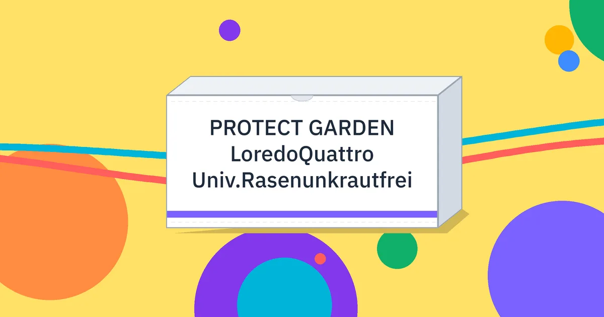 Symbolbild: Packung mit der Aufschrift PROTECT GARDEN LoredoQuattro Univ.Rasenunkrautfrei (PZN 14362304) – Verfügbarkeit und Bezug in Apotheken in Frankfurt am Main