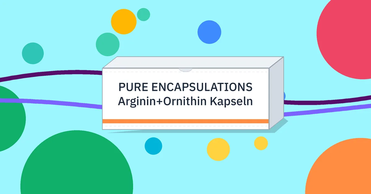 Symbolbild: Packung mit der Aufschrift PURE ENCAPSULATIONS Arginin+Ornithin Kapseln (PZN 09528197) – Verfügbarkeit und Bezug in Apotheken in Frankfurt am Main
