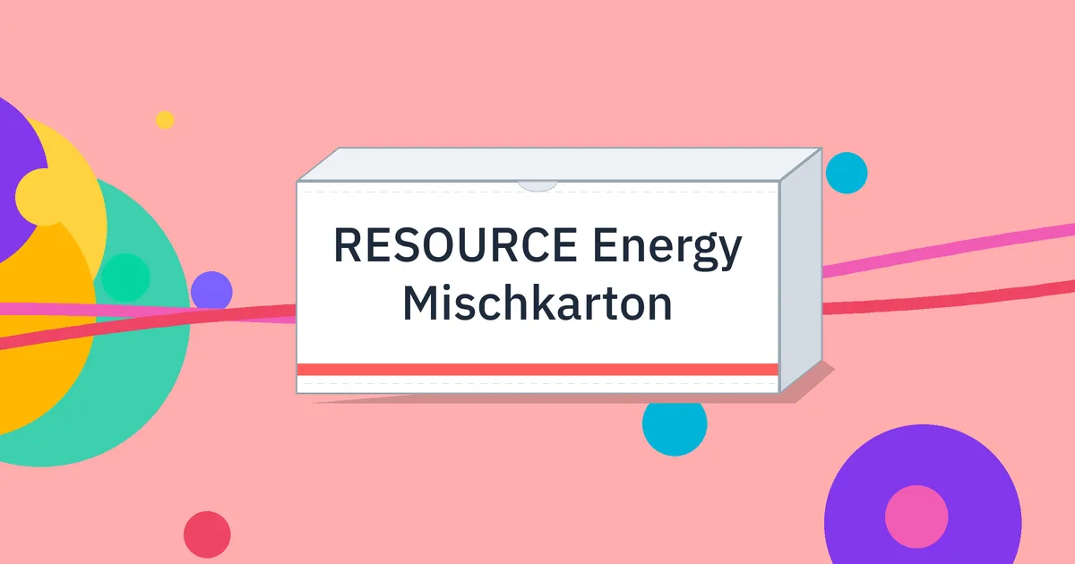 Symbolbild: Packung mit der Aufschrift RESOURCE Energy Mischkarton (PZN 19750985) – Verfügbarkeit und Bezug in Apotheken in Frankfurt am Main