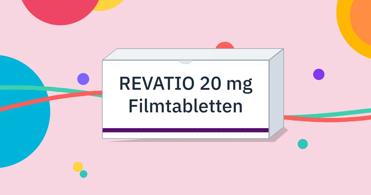 Symbolbild: Packung mit der Aufschrift REVATIO 20 mg Filmtabletten (PZN 12426715) – Verfügbarkeit und Bezug in Apotheken in Frankfurt am Main