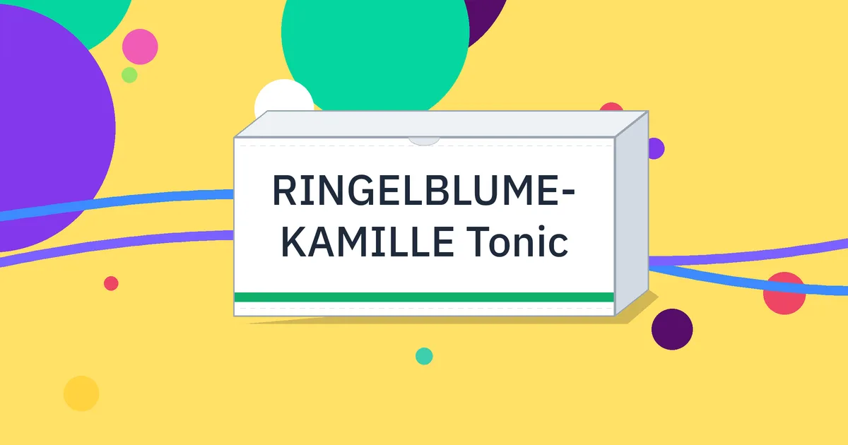 Symbolbild: Packung mit der Aufschrift RINGELBLUME-KAMILLE Tonic (PZN 19918516) – Verfügbarkeit und Bezug in Apotheken in Frankfurt am Main