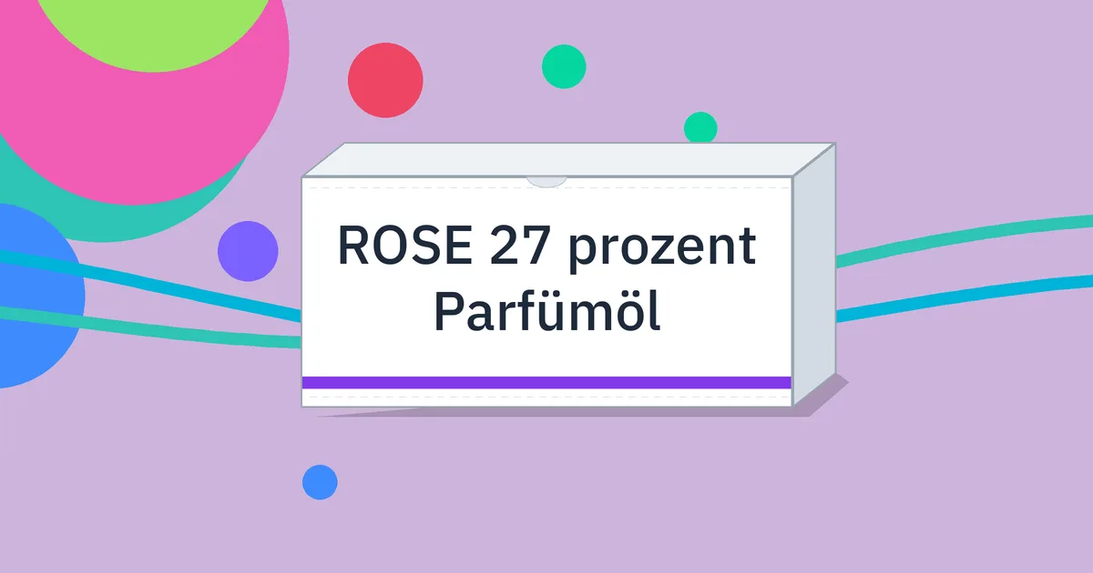 Symbolbild: Packung mit der Aufschrift ROSE 27 prozent Parfümöl (PZN 01238407) – Verfügbarkeit und Bezug in Apotheken in Frankfurt am Main