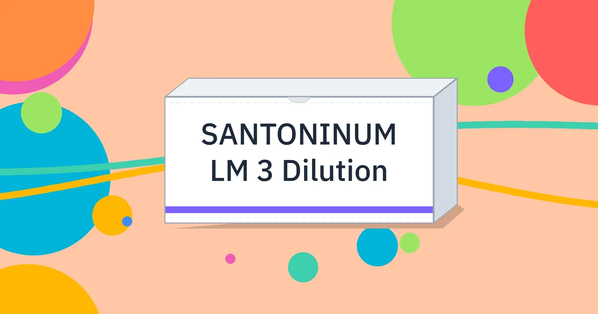 Symbolbild: Packung mit der Aufschrift SANTONINUM LM 3 Dilution (PZN 13685123) – Verfügbarkeit und Bezug in Apotheken in Frankfurt am Main