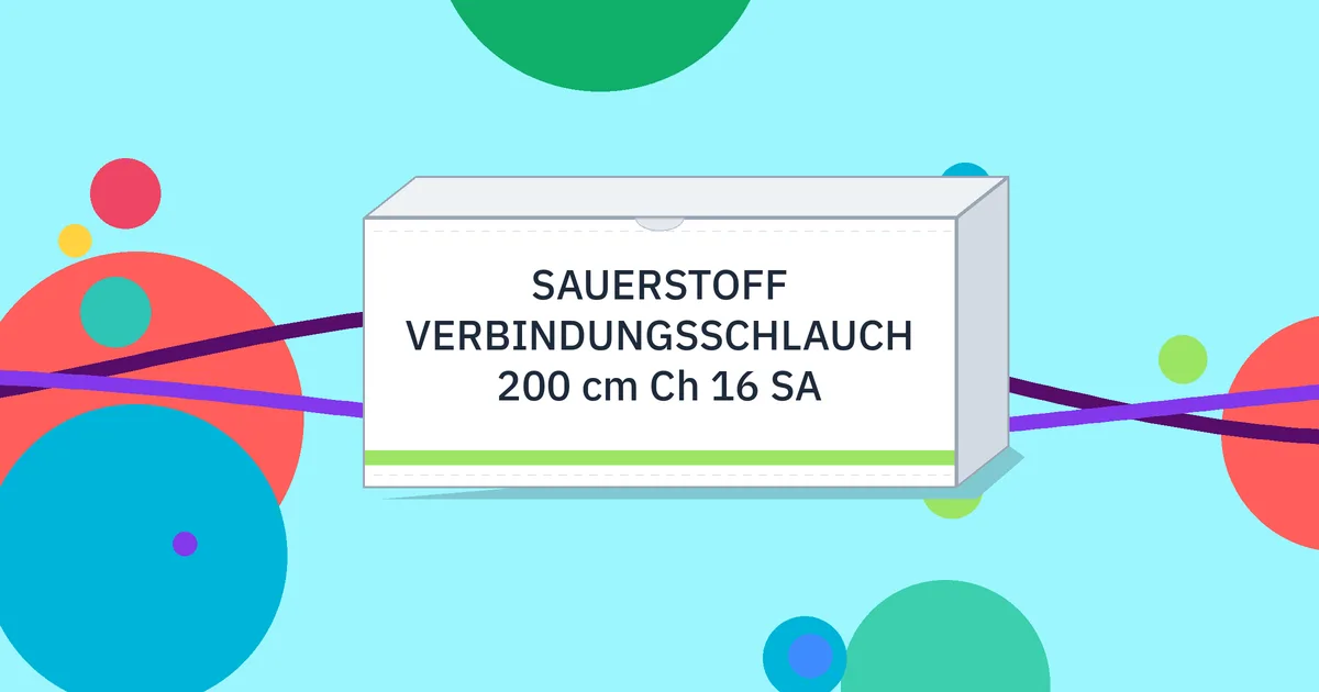 Symbolbild: Packung mit der Aufschrift SAUERSTOFF VERBINDUNGSSCHLAUCH 200 cm Ch 16 SA (PZN 17488649) – Verfügbarkeit und Bezug in Apotheken in Frankfurt am Main