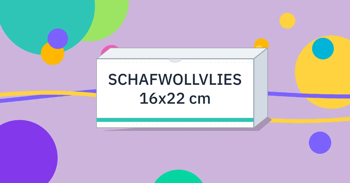 Symbolbild: Packung mit der Aufschrift SCHAFWOLLVLIES 16x22 cm (PZN 09783185) – Verfügbarkeit und Bezug in Apotheken in Frankfurt am Main