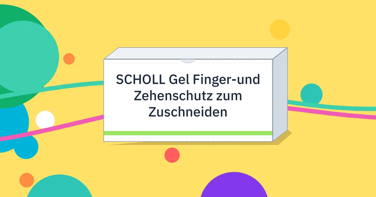 Symbolbild: Packung mit der Aufschrift SCHOLL Gel Finger-und Zehenschutz zum Zuschneiden (PZN 18296567) – Verfügbarkeit und Bezug in Apotheken in Frankfurt am Main