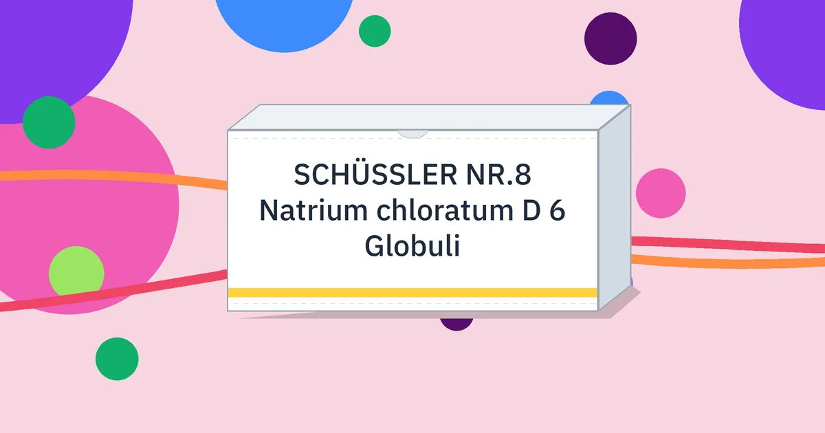 Symbolbild: Packung mit der Aufschrift SCHÜSSLER NR.8 Natrium chloratum D 6 Globuli (PZN 18111906) – Verfügbarkeit und Bezug in Apotheken in Frankfurt am Main