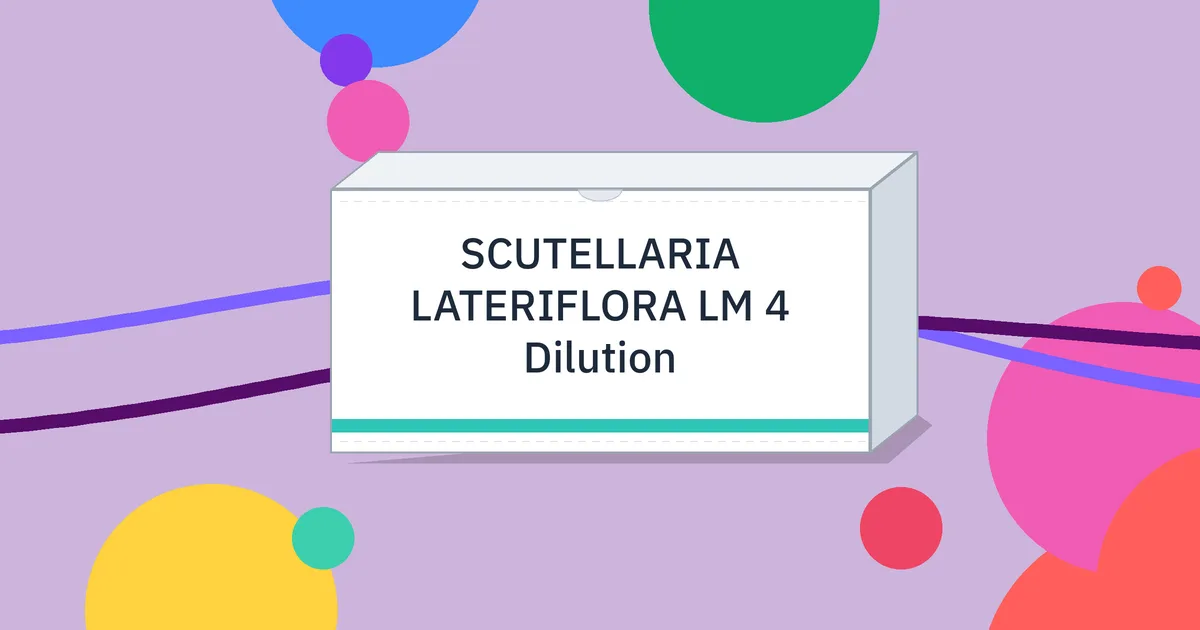 Symbolbild: Packung mit der Aufschrift SCUTELLARIA LATERIFLORA LM 4 Dilution (PZN 13184823) – Verfügbarkeit und Bezug in Apotheken in Frankfurt am Main