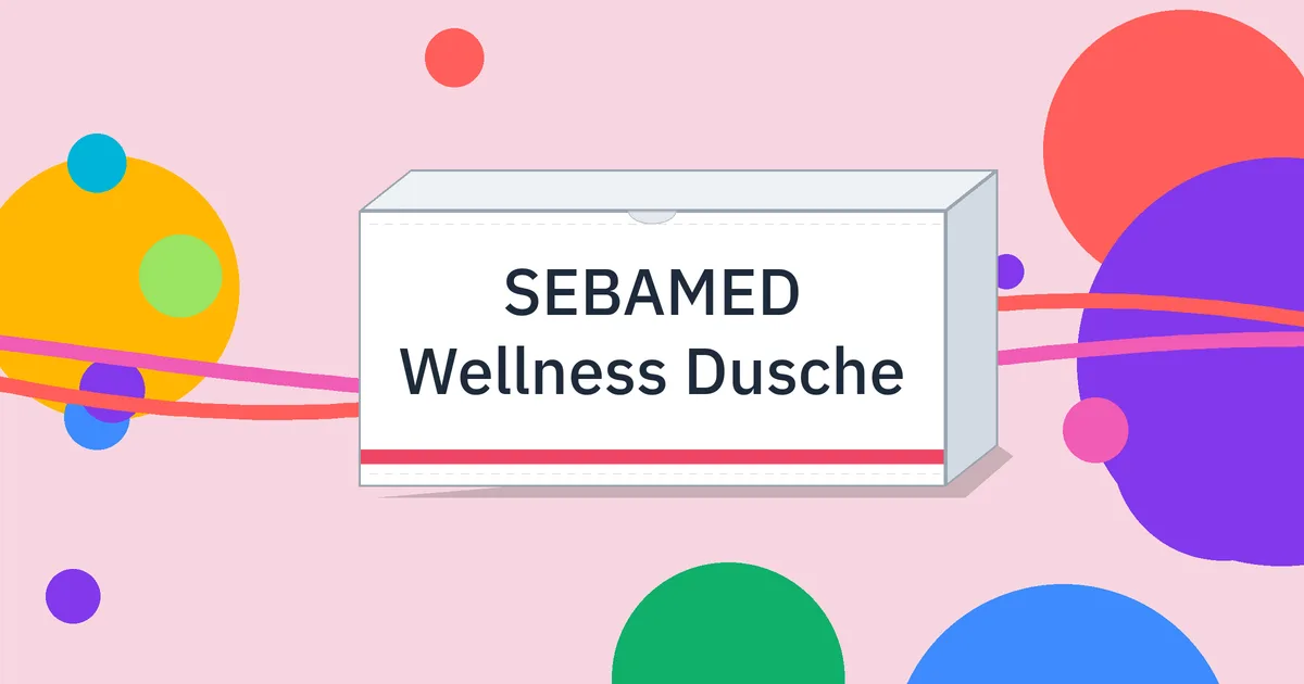 Symbolbild: Packung mit der Aufschrift SEBAMED Wellness Dusche (PZN 17594067) – Verfügbarkeit und Bezug in Apotheken in Frankfurt am Main