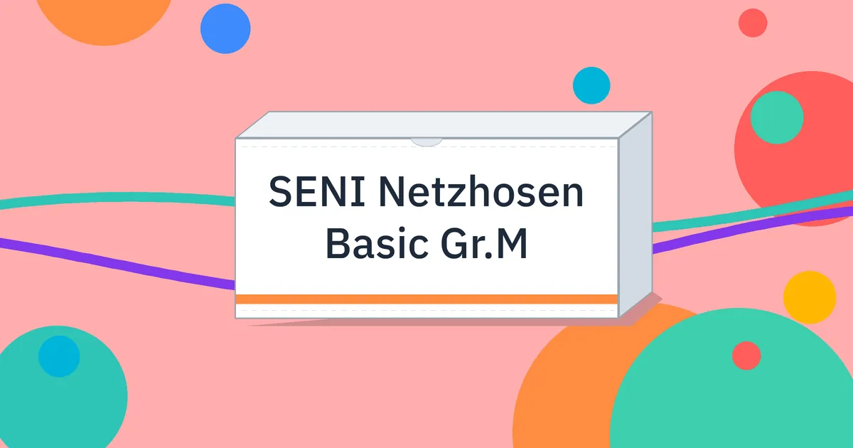 Symbolbild: Packung mit der Aufschrift SENI Netzhosen Basic Gr.M (PZN 12665207) – Verfügbarkeit und Bezug in Apotheken in Frankfurt am Main