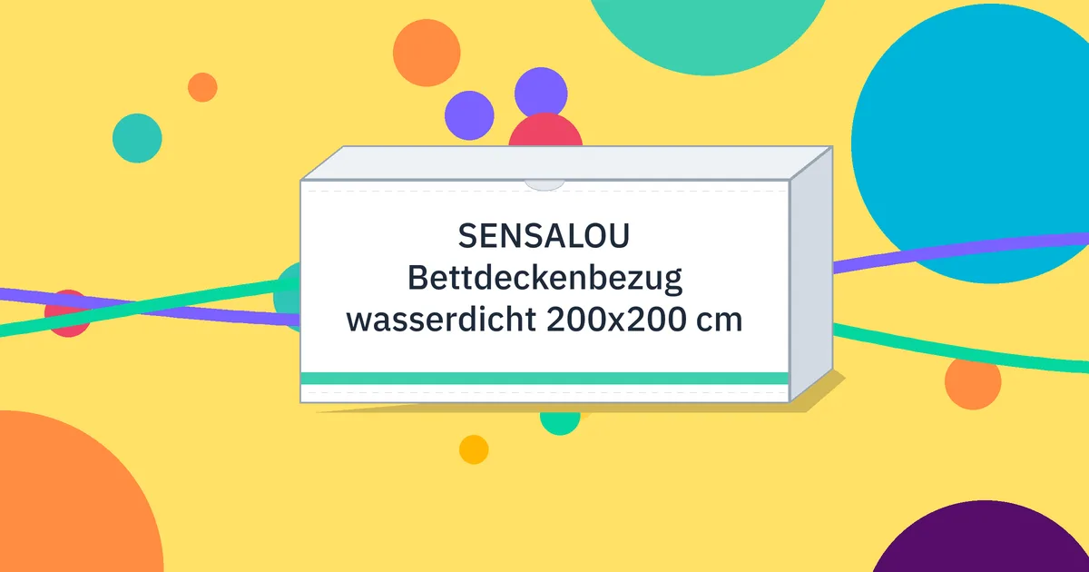 Symbolbild: Packung mit der Aufschrift SENSALOU Bettdeckenbezug wasserdicht 200x200 cm (PZN 20738995) – Verfügbarkeit und Bezug in Apotheken in Frankfurt am Main