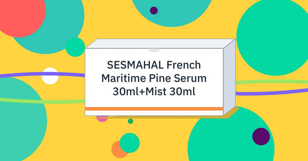 Symbolbild: Packung mit der Aufschrift SESMAHAL French Maritime Pine Serum 30ml+Mist 30ml (PZN 18805052) – Verfügbarkeit und Bezug in Apotheken in Frankfurt am Main