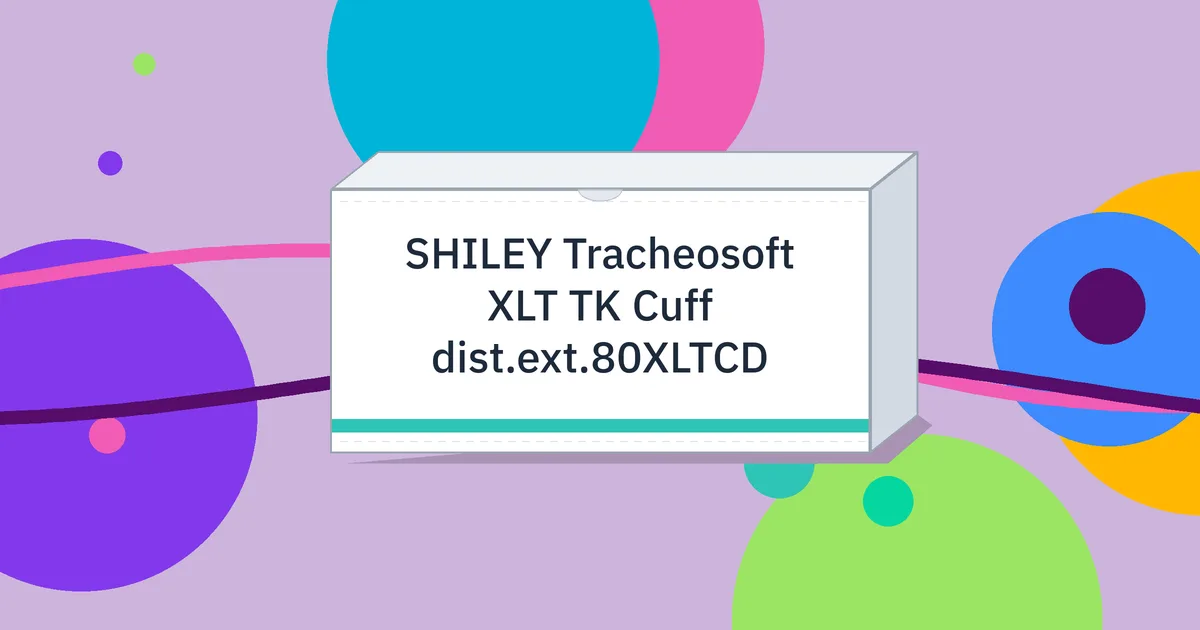 Symbolbild: Packung mit der Aufschrift SHILEY Tracheosoft XLT TK Cuff dist.ext.80XLTCD (PZN 04110116) – Verfügbarkeit und Bezug in Apotheken in Frankfurt am Main