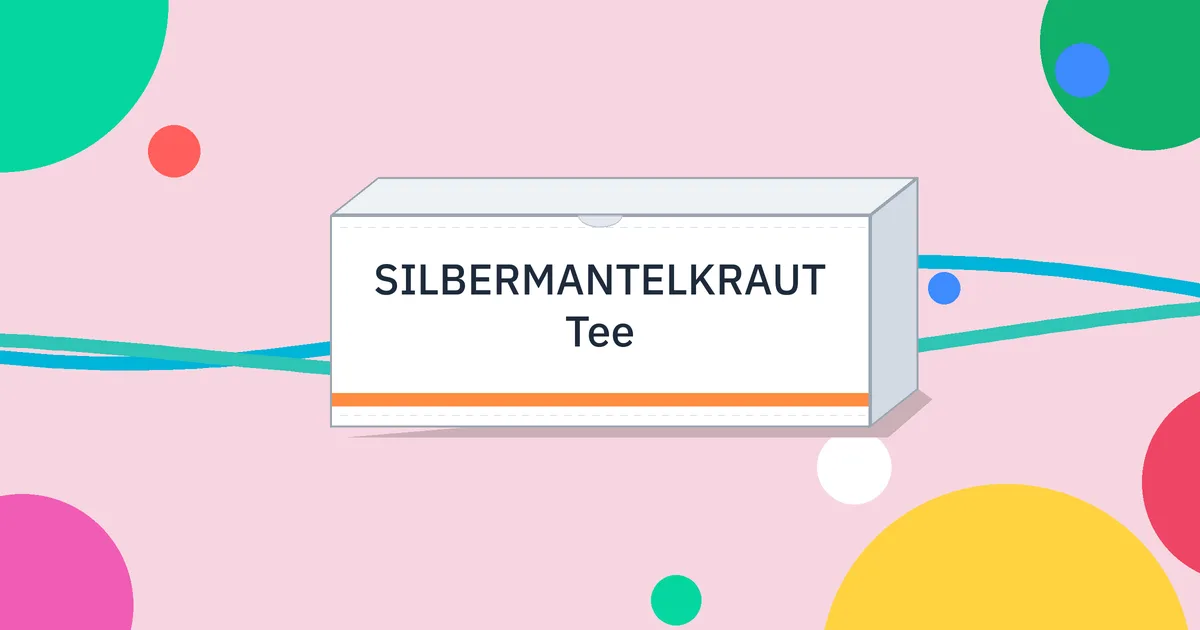 Symbolbild: Packung mit der Aufschrift SILBERMANTELKRAUT Tee (PZN 19549935) – Verfügbarkeit und Bezug in Apotheken in Frankfurt am Main