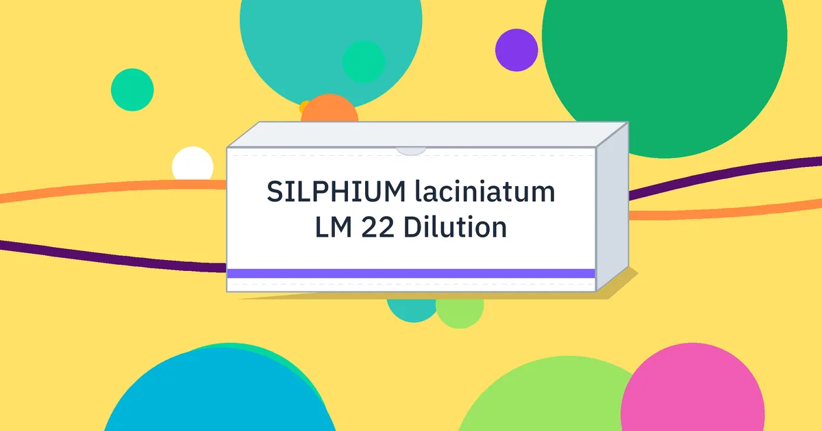 Symbolbild: Packung mit der Aufschrift SILPHIUM laciniatum LM 22 Dilution (PZN 13679306) – Verfügbarkeit und Bezug in Apotheken in Frankfurt am Main