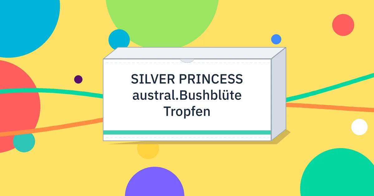 Symbolbild: Packung mit der Aufschrift SILVER PRINCESS austral.Bushblüte Tropfen (PZN 06126831) – Verfügbarkeit und Bezug in Apotheken in Frankfurt am Main