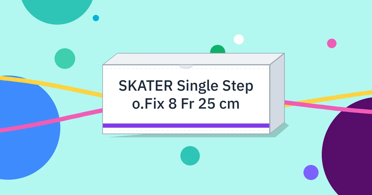 Symbolbild: Packung mit der Aufschrift SKATER Single Step o.Fix 8 Fr 25 cm (PZN 06770130) – Verfügbarkeit und Bezug in Apotheken in Frankfurt am Main