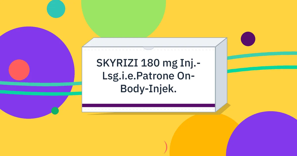 Symbolbild: Packung mit der Aufschrift SKYRIZI 180 mg Inj.-Lsg.i.e.Patrone On-Body-Injek. (PZN 20169250) – Verfügbarkeit und Bezug in Apotheken in Frankfurt am Main
