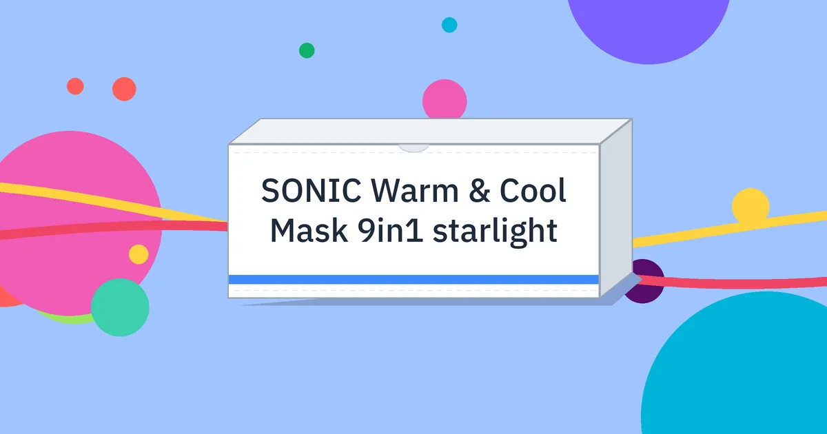 Symbolbild: Packung mit der Aufschrift SONIC Warm & Cool Mask 9in1 starlight (PZN 18806057) – Verfügbarkeit und Bezug in Apotheken in Frankfurt am Main