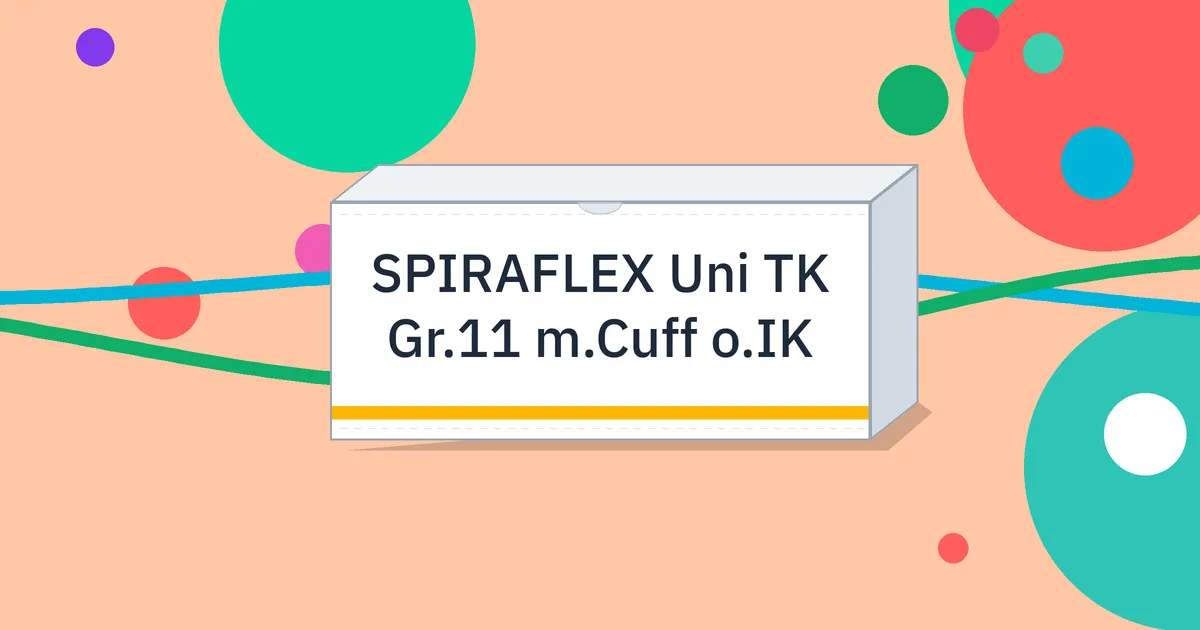 Symbolbild: Packung mit der Aufschrift SPIRAFLEX Uni TK Gr.11 m.Cuff o.IK (PZN 06847766) – Verfügbarkeit und Bezug in Apotheken in Frankfurt am Main
