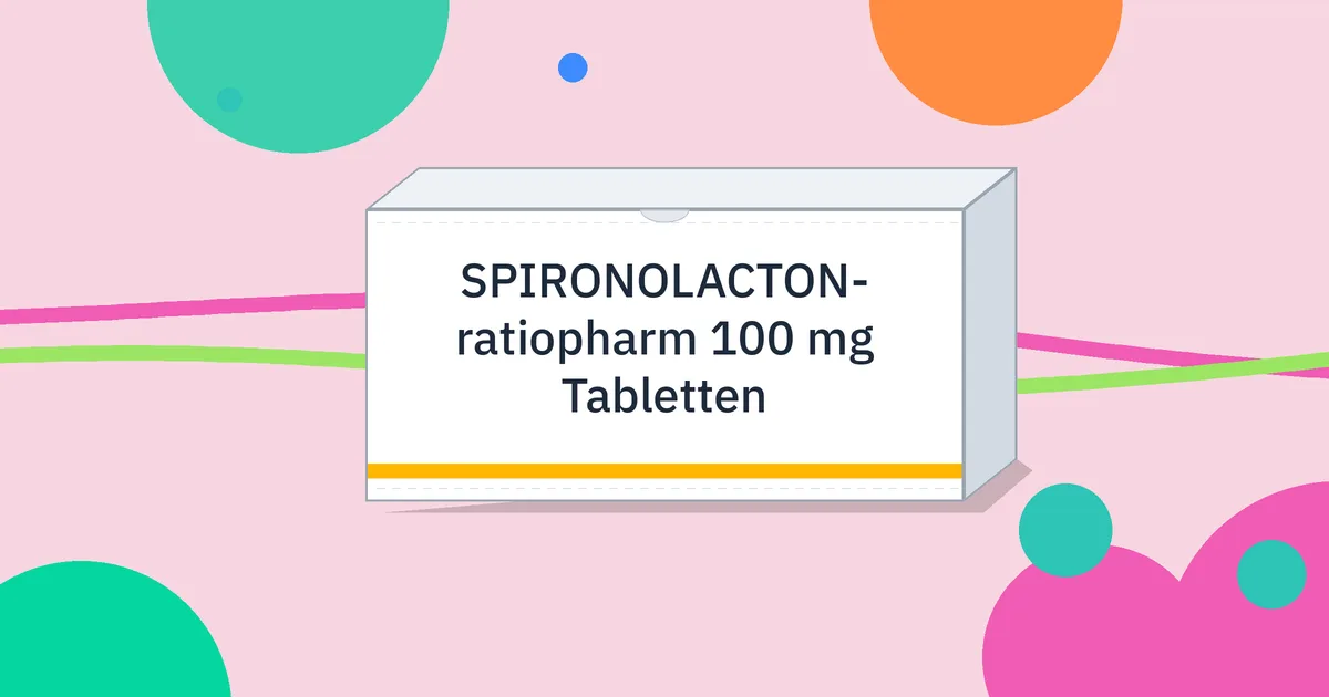 Symbolbild: Packung mit der Aufschrift SPIRONOLACTON-ratiopharm 100 mg Tabletten (PZN 02204735) – Verfügbarkeit und Bezug in Apotheken in Frankfurt am Main