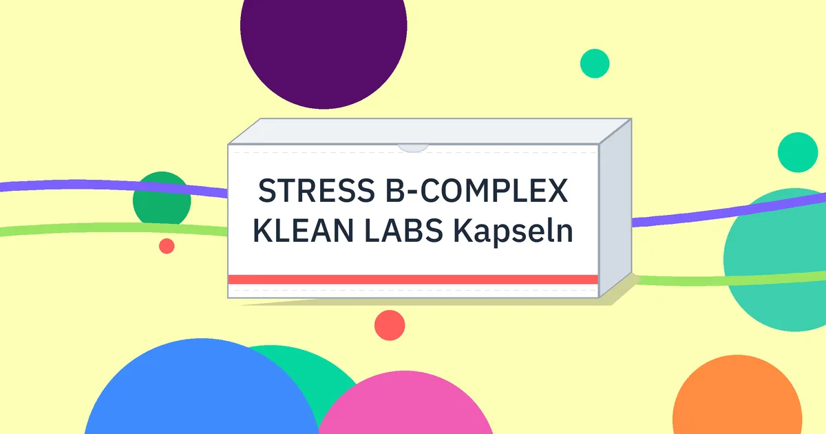Symbolbild: Packung mit der Aufschrift STRESS B-COMPLEX KLEAN LABS Kapseln (PZN 19246962) – Verfügbarkeit und Bezug in Apotheken in Frankfurt am Main