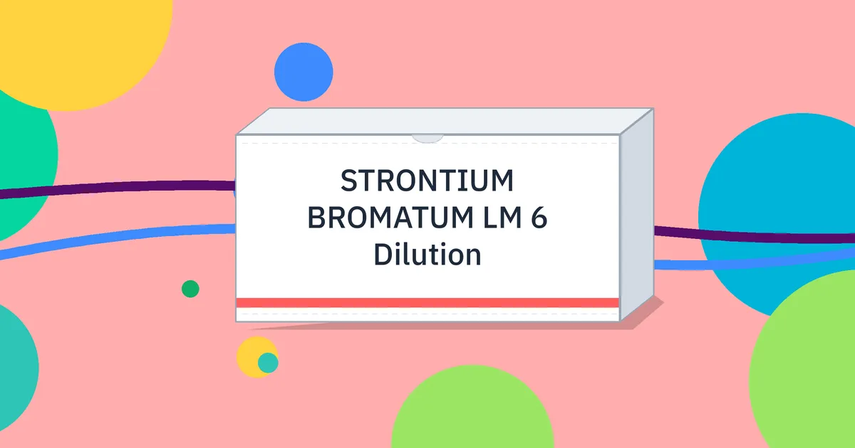 Symbolbild: Packung mit der Aufschrift STRONTIUM BROMATUM LM 6 Dilution (PZN 13202662) – Verfügbarkeit und Bezug in Apotheken in Frankfurt am Main