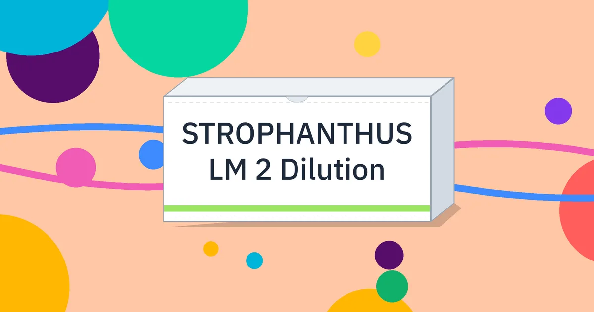 Symbolbild: Packung mit der Aufschrift STROPHANTHUS LM 2 Dilution (PZN 13204744) – Verfügbarkeit und Bezug in Apotheken in Frankfurt am Main