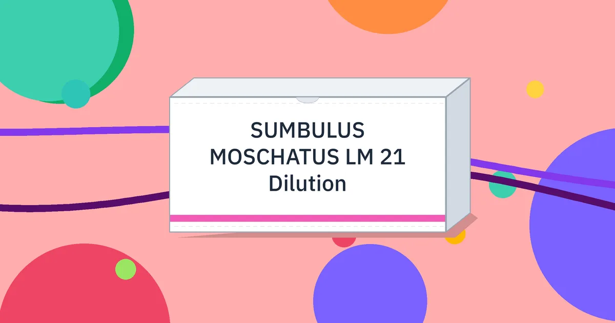 Symbolbild: Packung mit der Aufschrift SUMBULUS MOSCHATUS LM 21 Dilution (PZN 13210911) – Verfügbarkeit und Bezug in Apotheken in Frankfurt am Main
