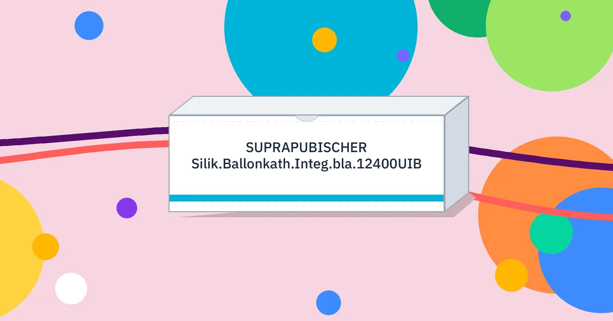 Symbolbild: Packung mit der Aufschrift SUPRAPUBISCHER Silik.Ballonkath.Integ.bla.12400UIB (PZN 07652881) – Verfügbarkeit und Bezug in Apotheken in Frankfurt am Main