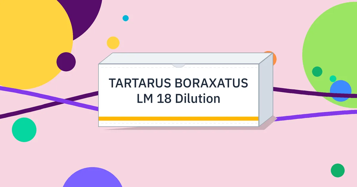 Symbolbild: Packung mit der Aufschrift TARTARUS BORAXATUS LM 18 Dilution (PZN 13214837) – Verfügbarkeit und Bezug in Apotheken in Frankfurt am Main
