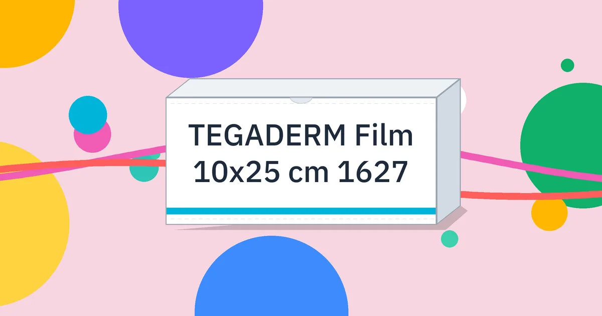 Symbolbild: Packung mit der Aufschrift TEGADERM Film 10x25 cm 1627 (PZN 16516697) – Verfügbarkeit und Bezug in Apotheken in Frankfurt am Main