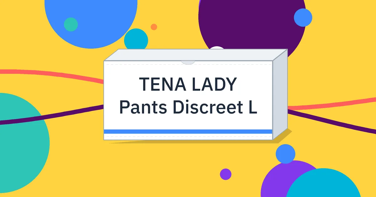 Symbolbild: Packung mit der Aufschrift TENA LADY Pants Discreet L (PZN 11846958) – Verfügbarkeit und Bezug in Apotheken in Frankfurt am Main