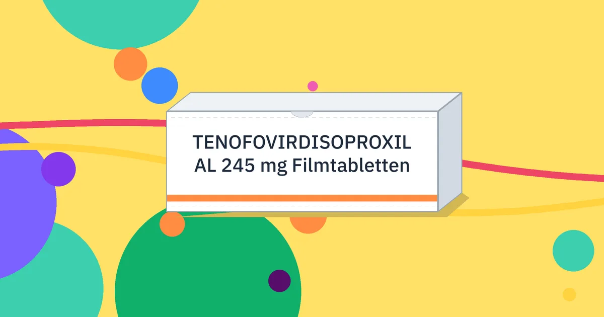 Symbolbild: Packung mit der Aufschrift TENOFOVIRDISOPROXIL AL 245 mg Filmtabletten (PZN 12498264) – Verfügbarkeit und Bezug in Apotheken in Frankfurt am Main