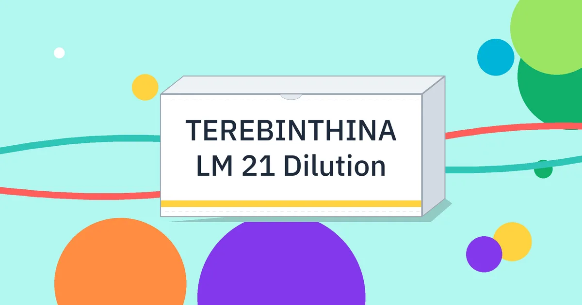 Symbolbild: Packung mit der Aufschrift TEREBINTHINA LM 21 Dilution (PZN 13216718) – Verfügbarkeit und Bezug in Apotheken in Frankfurt am Main