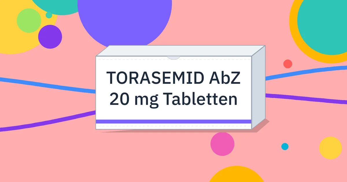 Symbolbild: Packung mit der Aufschrift TORASEMID AbZ 20 mg Tabletten (PZN 06551971) – Verfügbarkeit und Bezug in Apotheken in Frankfurt am Main