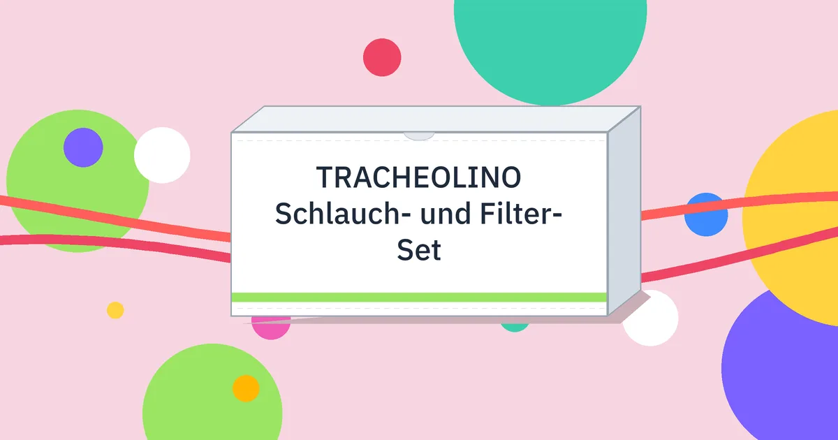 Symbolbild: Packung mit der Aufschrift TRACHEOLINO Schlauch- und Filter-Set (PZN 09442030) – Verfügbarkeit und Bezug in Apotheken in Frankfurt am Main