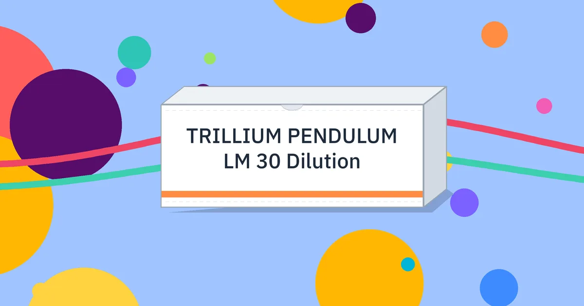 Symbolbild: Packung mit der Aufschrift TRILLIUM PENDULUM LM 30 Dilution (PZN 13227320) – Verfügbarkeit und Bezug in Apotheken in Frankfurt am Main