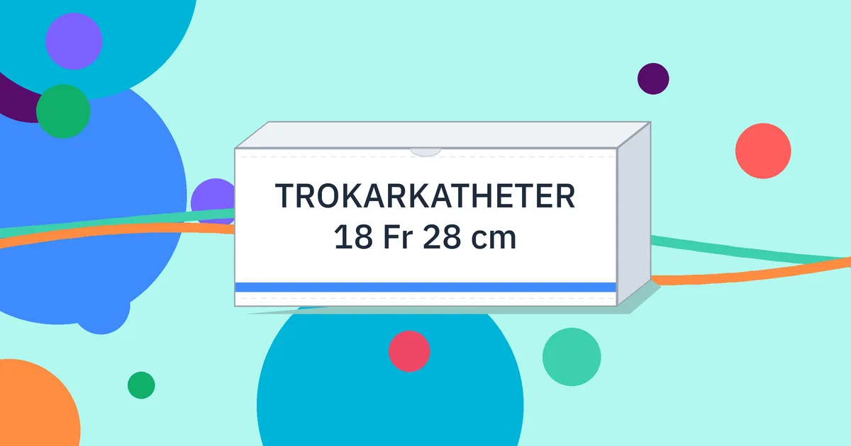 Symbolbild: Packung mit der Aufschrift TROKARKATHETER 18 Fr 28 cm (PZN 07336772) – Verfügbarkeit und Bezug in Apotheken in Frankfurt am Main